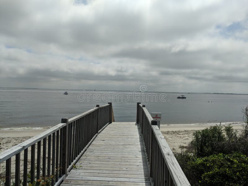 Boardwalk to the Sea stock image. Image of ocean, boardwalk - 150472369