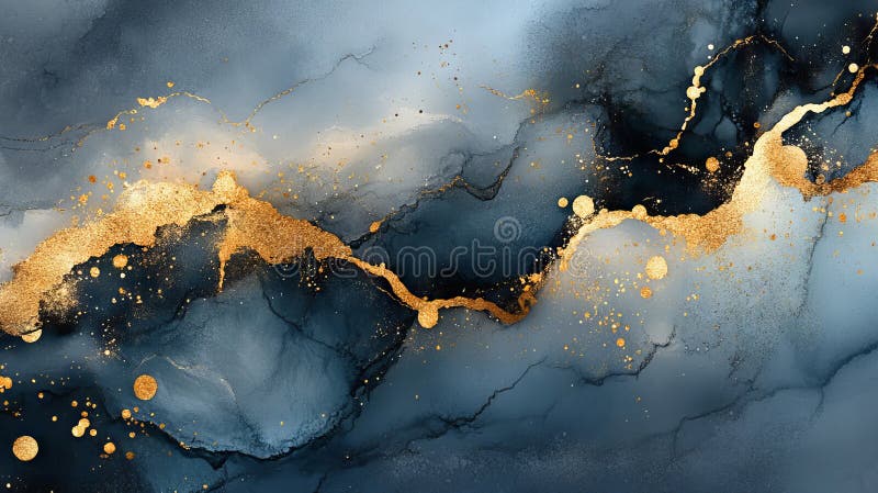 This Boasts a Sleek and Luxurious Design with a Dark Navy Blue and Gold ...