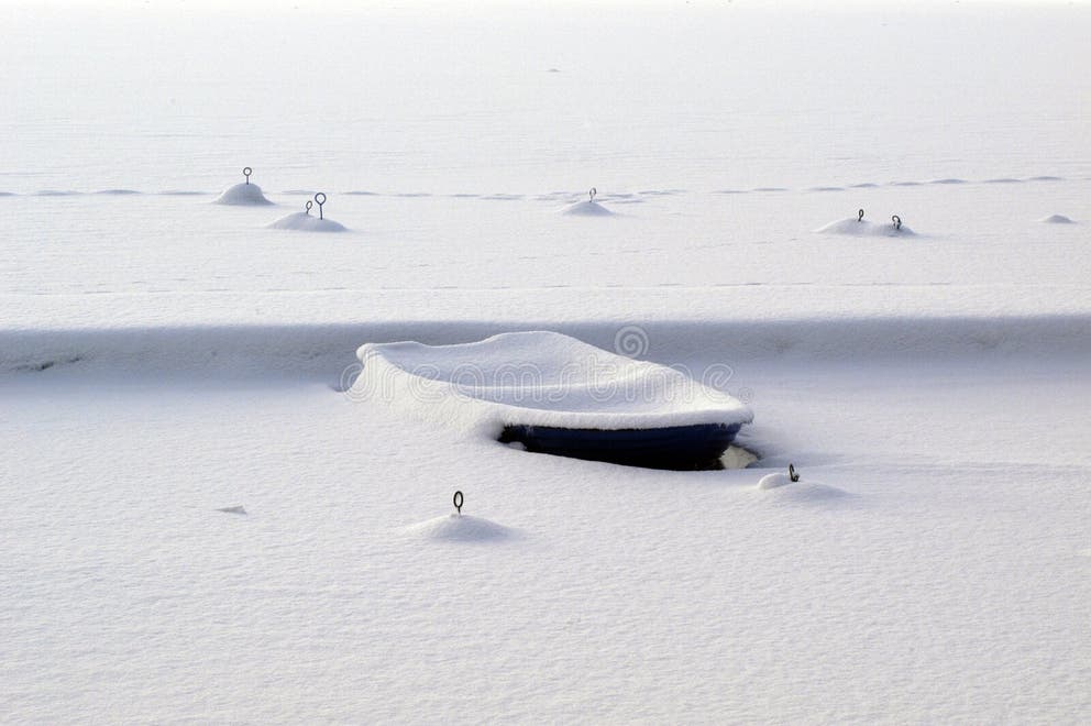 Boat stock photo. Image of footsteps, winter, nature, rowboat - 632072