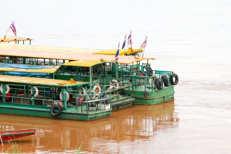 Boat Across the Mekong River Stock Image - Image of life, city: 76893435