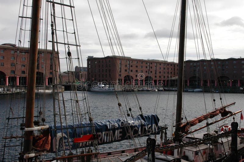 Boat at Albert Dock in Liverpool, Lancashire, England Editorial ...