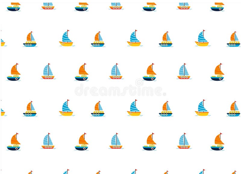 Boat All Over Print Vector Art Stock Vector - Illustration of ...