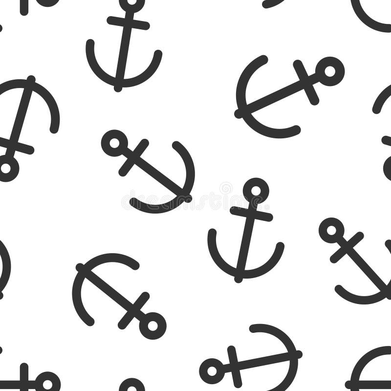 Boat Anchor Icon in Flat Style. Vessel Hook Vector Illustration on ...