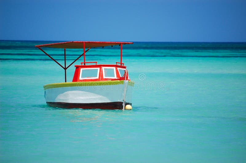 Boat in Aruba stock photo. Image of turquoise, water - 41093092