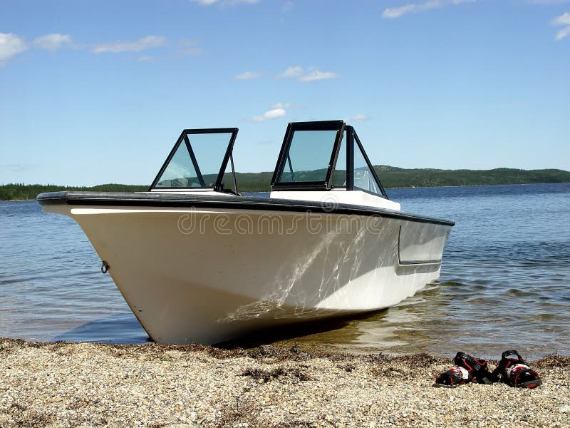 Boat on the Beach stock image. Image of water, boots, boats - 17825
