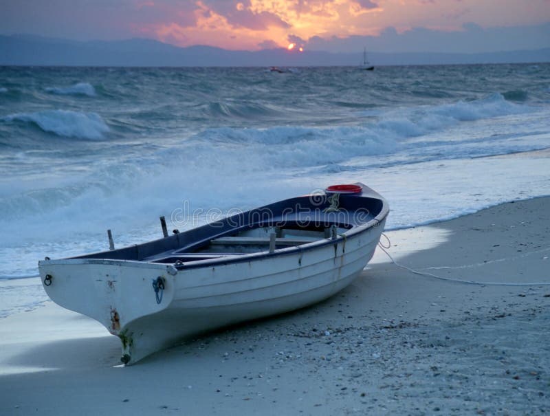 Boat on the beach stock image. Image of coastline, light - 3024179