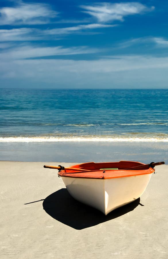 Boat on the beach stock photo. Image of paradise, resort - 7144010