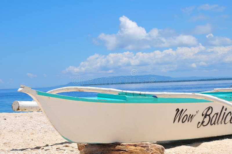 Boat on the Beach stock image. Image of shell, boat, philippines - 45231333