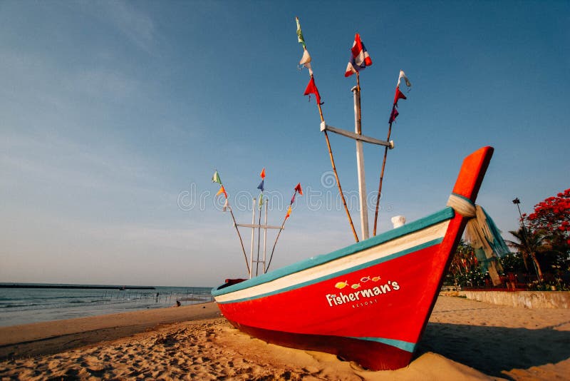 Boat on the beach editorial photo. Image of boat, bright - 133063206