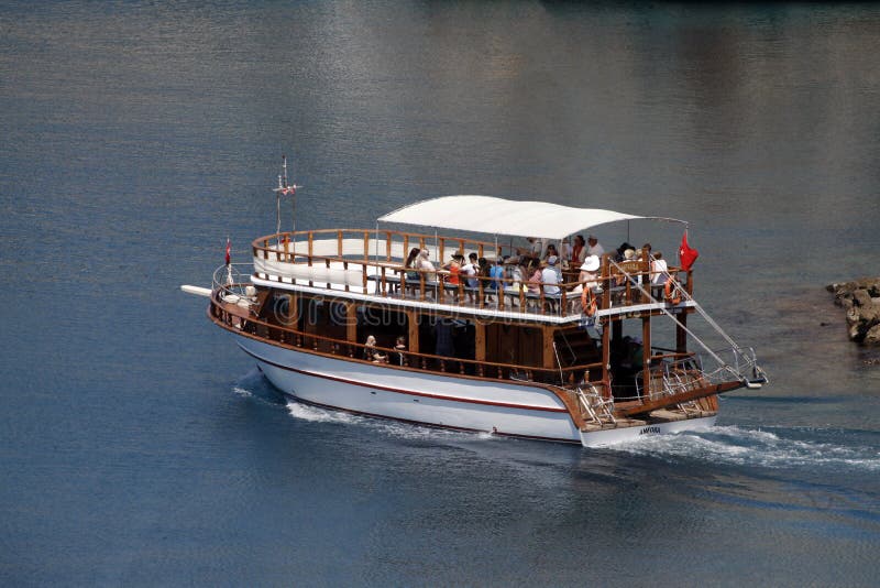 Boat Blue Cruise in Antalya Editorial Stock Image - Image of dock ...