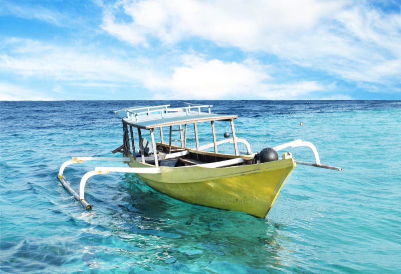 Boat and blue water ocean stock photo. Image of boat - 37927998