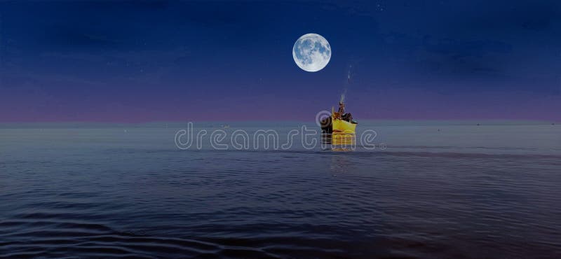 A Boat that is Bobbing in the Middle of the Ocean without Direction and ...