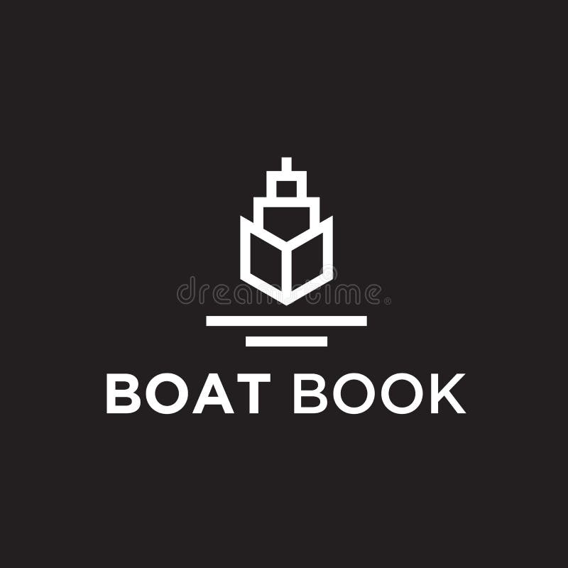 Boat Book Logo Design Vector Illustration Stock Vector - Illustration ...