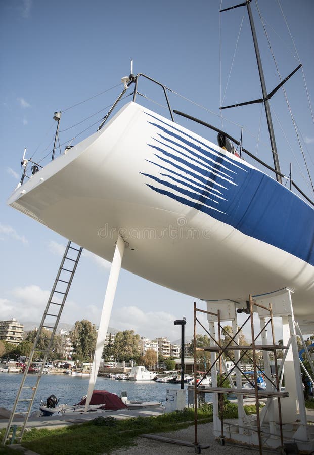 Boat bottom stock image. Image of shipyard, propeller - 50164855