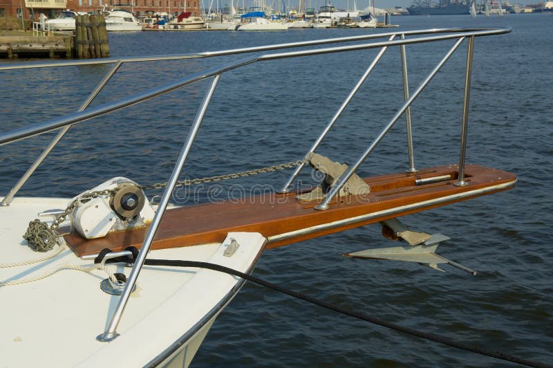 Boat Bow stock image. Image of water, harbor, anchor - 21577573