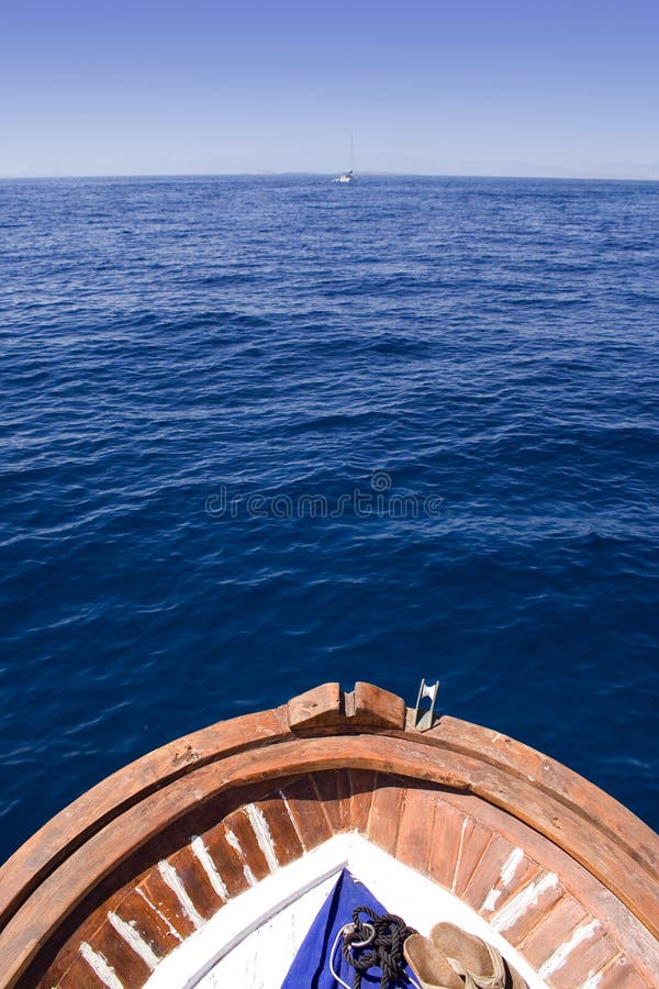 Boat bow stock photo. Image of horizon, fishes, water - 5758840
