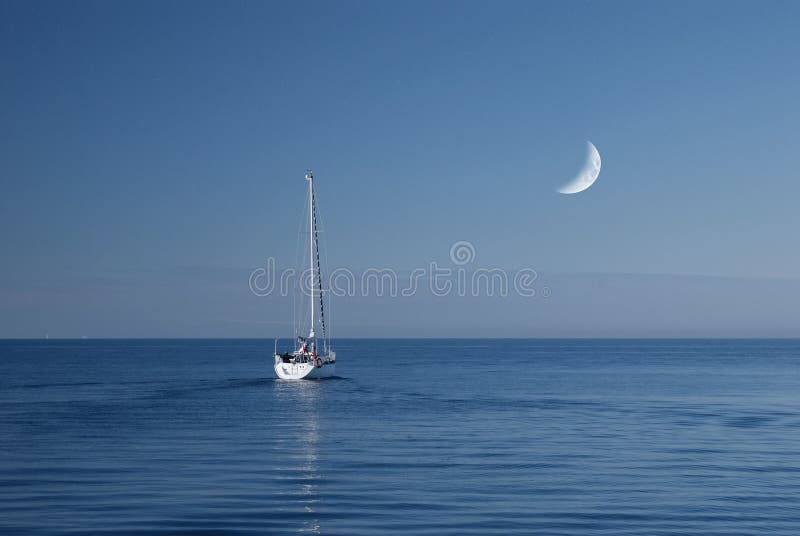 Boat in the calm sea stock photo. Image of nice, beach - 32714386