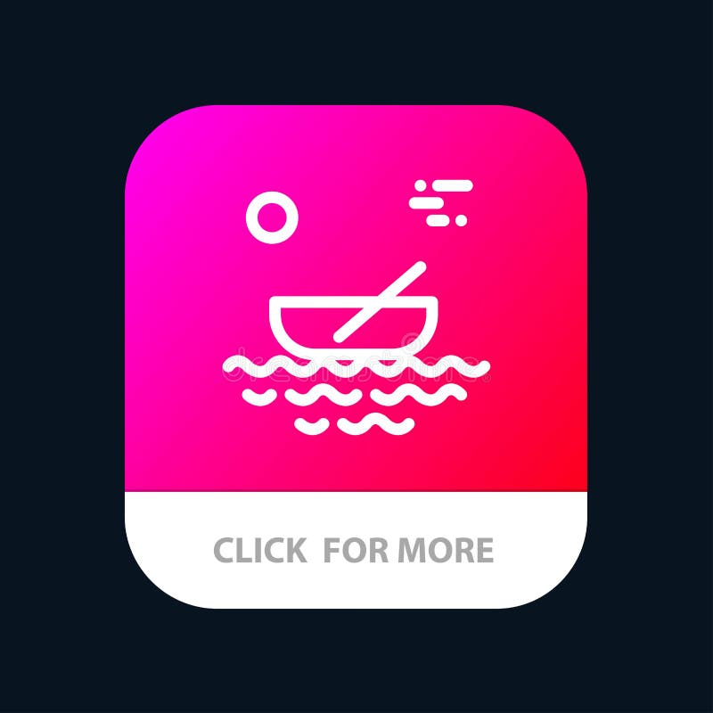 Boat, Canoes, Kayak, River, Transport Mobile App Button. Android and ...