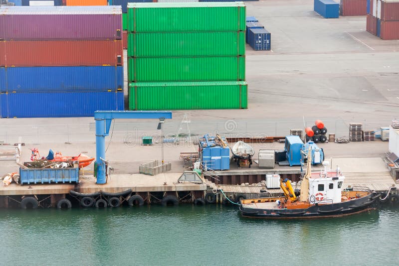 Boat in cargo port stock image. Image of mooring, cargo - 22674897