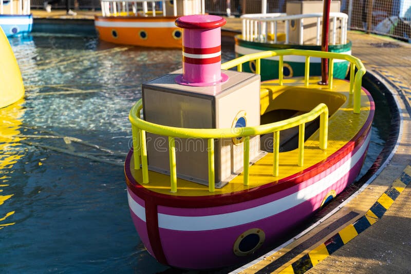 Boat on the Carousel of the Marine Worlds on the Island of Nantes Stock ...