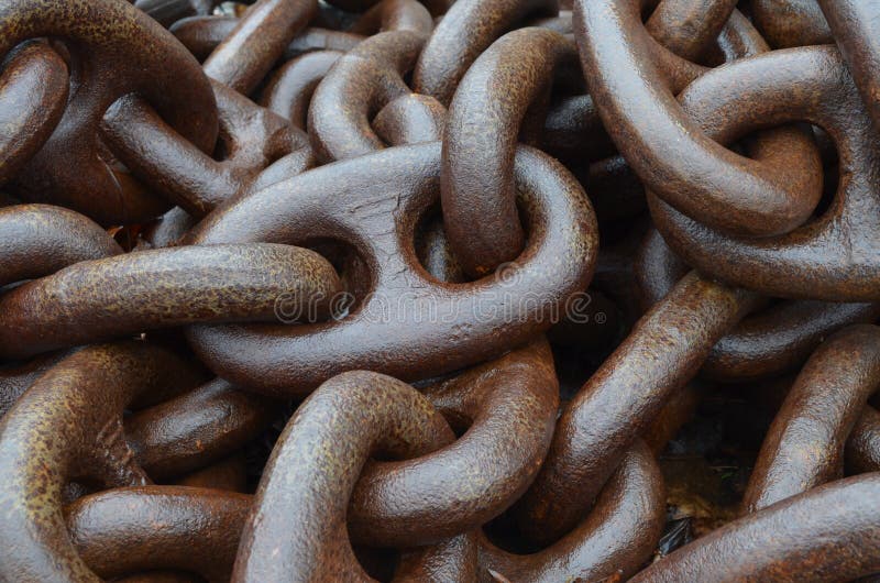 Boat on the chain stock image. Image of lake, wooden - 129650007