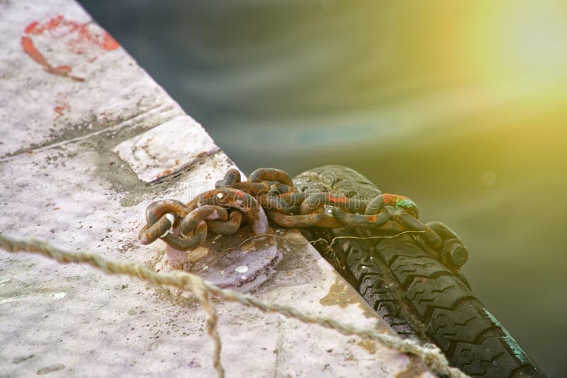 Boat chain stock image. Image of fisher, fence, house - 90830427