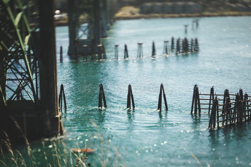 Boat Channel Beneath Arch Bridge Stock Image - Image of beautiful ...