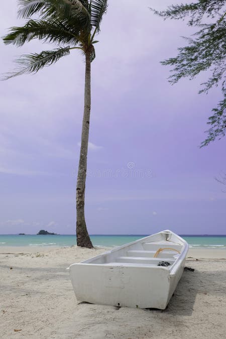 Boat and coconut tree stock image. Image of coconut, braving - 57275249