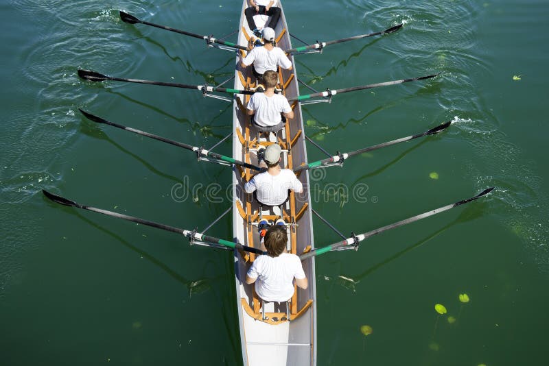 Boat Coxed Eight Rowers Rowing Stock Image - Image of eight, canoe ...