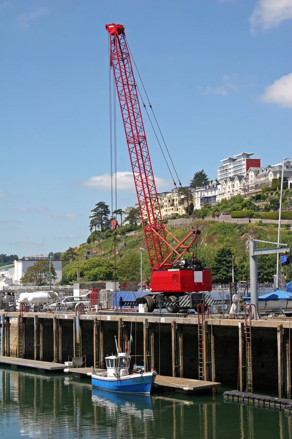 Boat crane stock photo. Image of wall, fishing, crane - 15885244