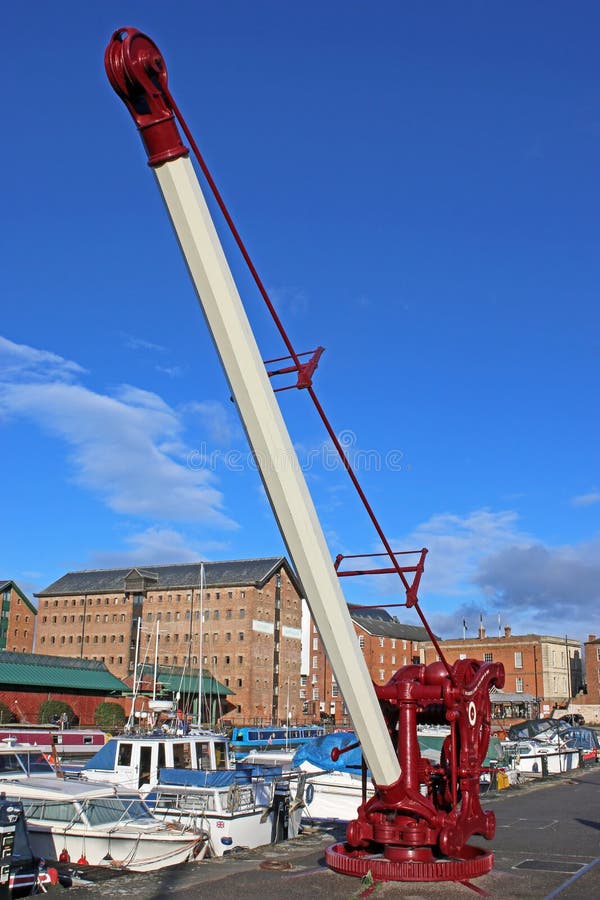 Boat Crane stock photo. Image of windows, brick, vintage - 93723786