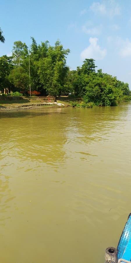 The Boat is Cruising on the River in the Forest Stock Image - Image of ...
