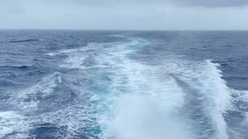 The Boat Cuts the Waves. Strong Rocking of the Ship while Moving Stock ...