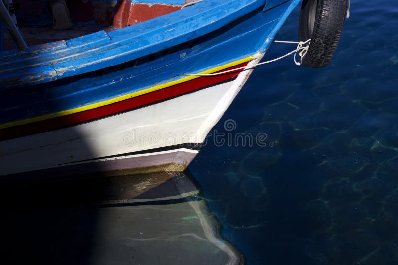 Boat reflections stock photo. Image of closeup, colors - 262994