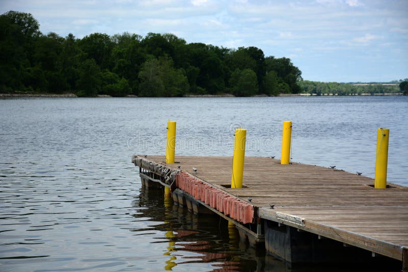 Boat dock stock image. Image of bank, ohio, boating, waterway - 54361279
