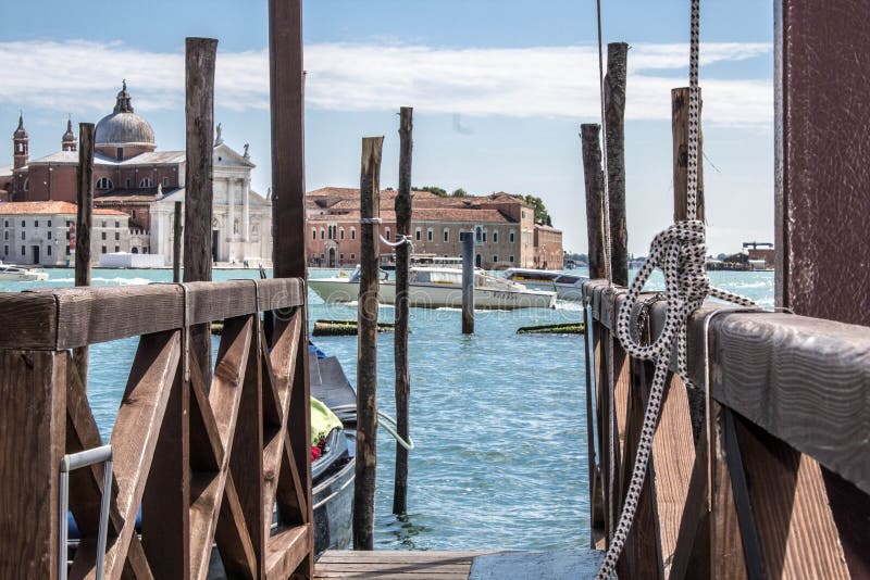 Boat dock in Venice editorial photo. Image of gondola - 42399416