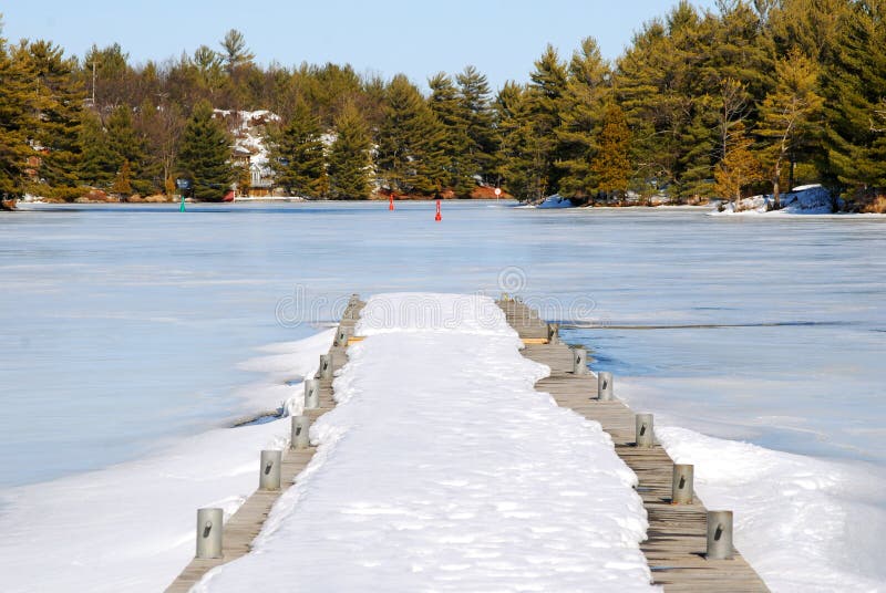 Boat dock in winter stock image. Image of severn, dock - 13550319