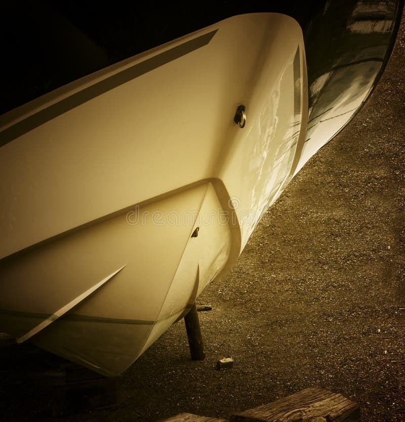 Boat in Dry Dock stock photo. Image of waiting, blocks - 41060690