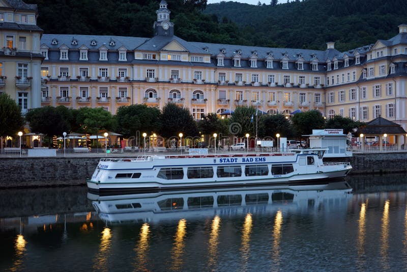 Boat and embankment editorial image. Image of hill, reflection - 77175025