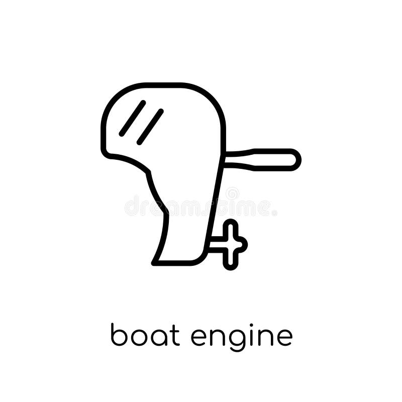 Boat Engine Icon Vector from Fishing Collection. Thin Line Boat Engine ...