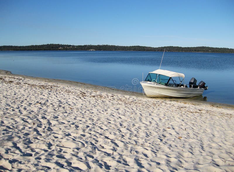 Boat on Estuary Foreshore stock photo. Image of foreshore - 17096654