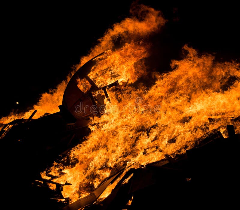 Boat on fire stock image. Image of fire, wallpaper, orange - 107258101