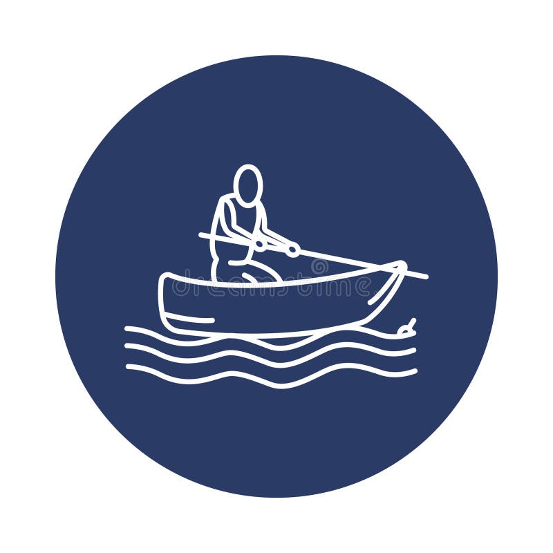 Boat, Fishing, Man, Fishing Boat Icon Stock Vector - Illustration of ...