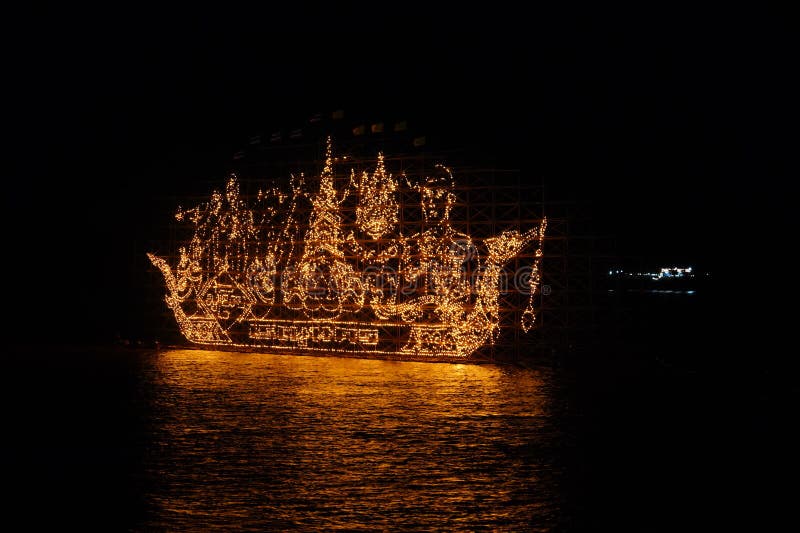 Boat Flow Tradition in Nakhon Phanom Province Stock Photo - Image of ...