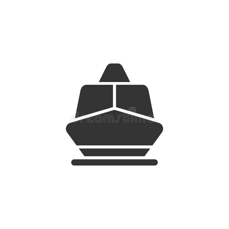 Boat Front View Vector Glyph Style Icon Stock Illustration ...