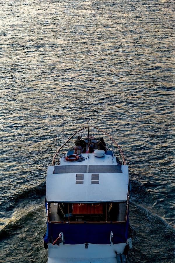 Boat Going Forward on Waving Water Stock Photo - Image of water, people ...