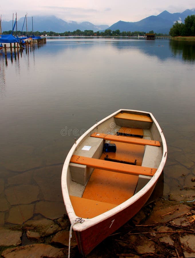Boat in the harbor stock image. Image of reflection, coastal - 5411715