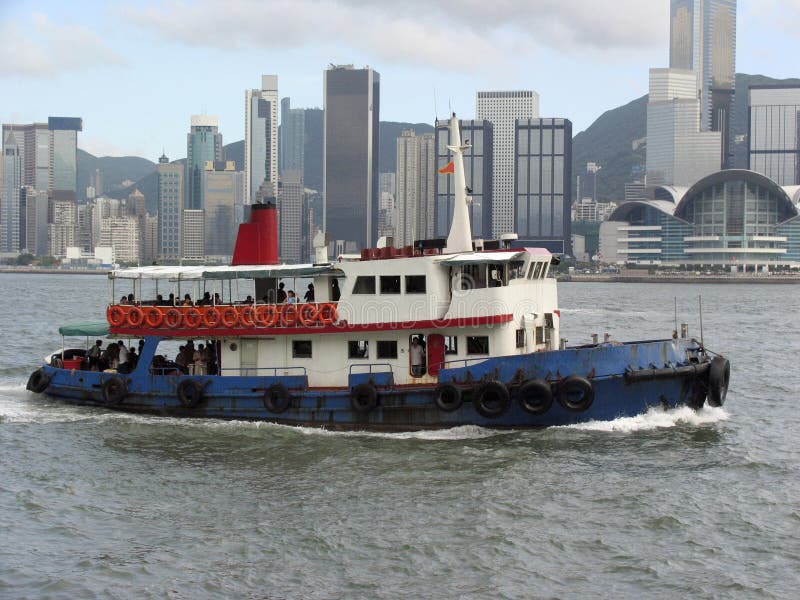 Hong Kong Harbor & Boat Stock Image - Image of boat, business: 29865269