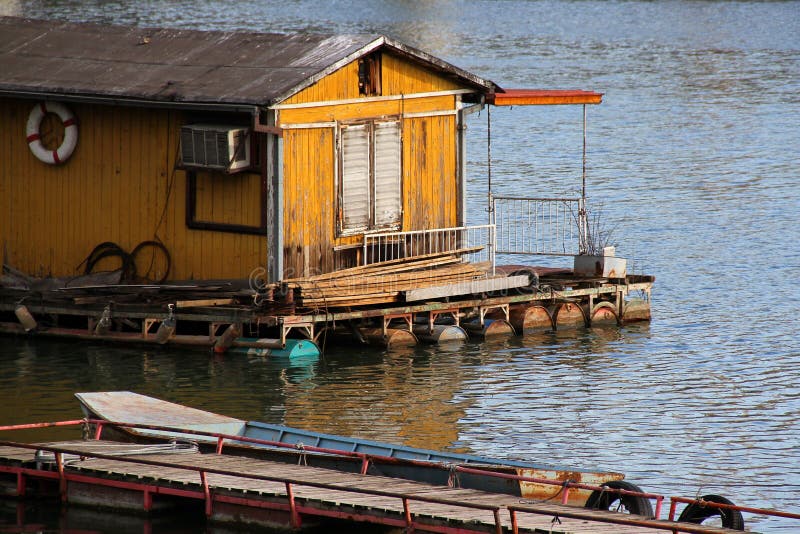 Boat house stock image. Image of barrels, boat, house - 29055181