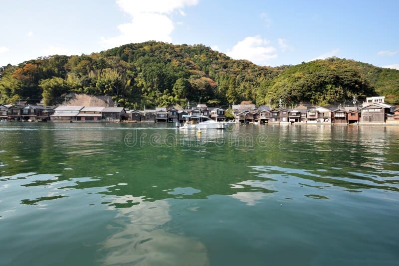 Boat house in Kyoto. stock image. Image of fishery, architecture ...